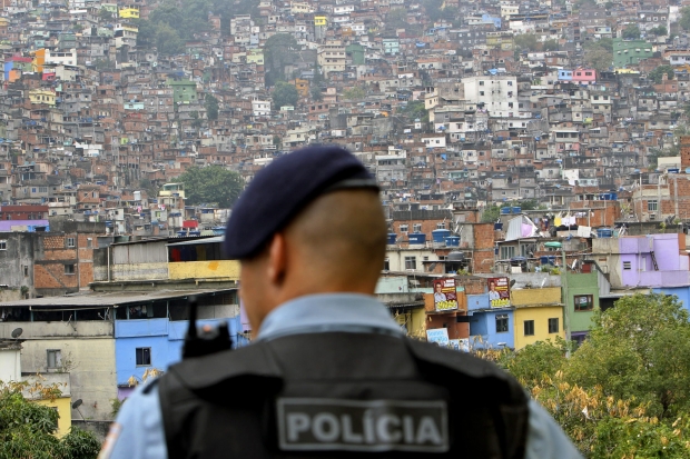 Policiais durante a inauguração da UPP da Rocinha RICARDO MORAES